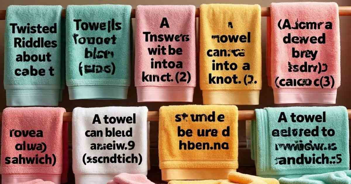 Towel Riddles With Answers That’ll Leave You Drying From Laughter